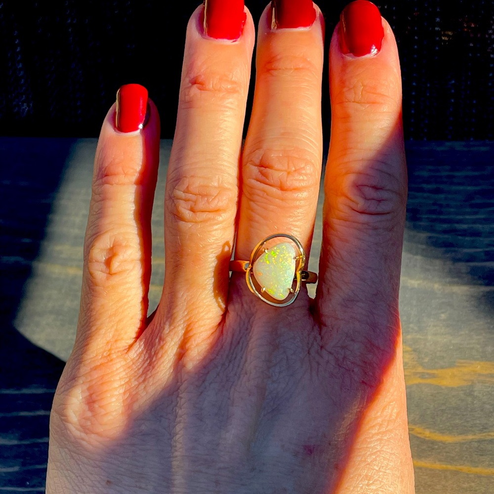 Vintage 14k Gold Opal Ring Gem